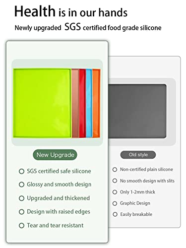 5pcs silicone dehydration mats with edge(5 colorful colors)-12.3” x 10.2 ” Silicone Sheets, nonstick silicone tray liner, Withstands -40°C to 240°C, reusable, suitable for fruit meat vegetable herbs