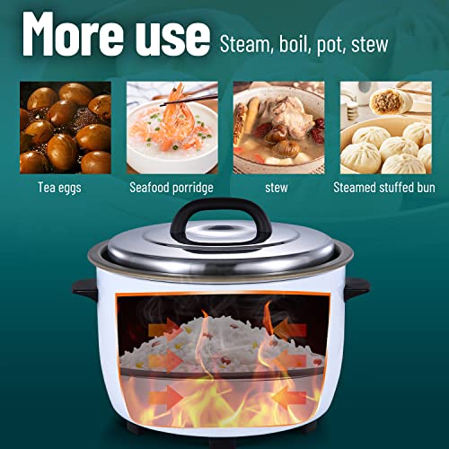 Wantjoin Rice cooker Stainless Rice Cooker & Warmer Commercial Rice cooker for party and family(10L capacity for 4.2L rice,42CUPS)