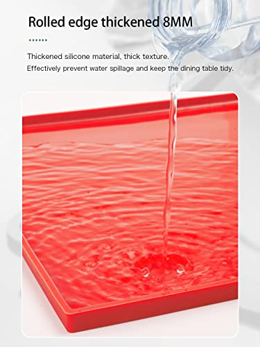 5pcs silicone dehydration mats with edge(5 colorful colors)-12.3” x 10.2 ” Silicone Sheets, nonstick silicone tray liner, Withstands -40°C to 240°C, reusable, suitable for fruit meat vegetable herbs