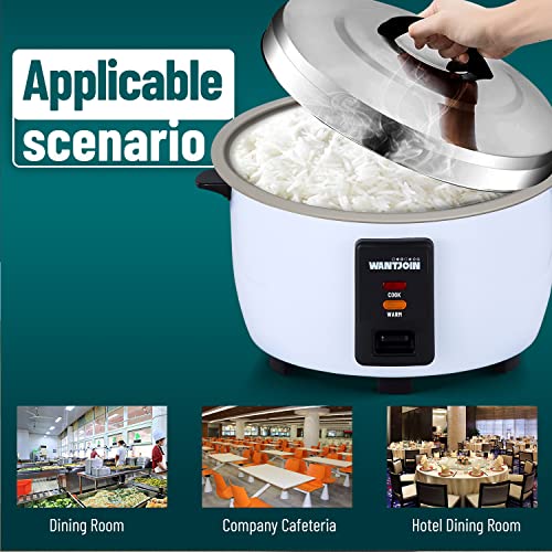 Wantjoin Rice cooker Stainless Rice Cooker & Warmer Commercial Rice cooker for party and family(10L capacity for 4.2L rice,42CUPS)