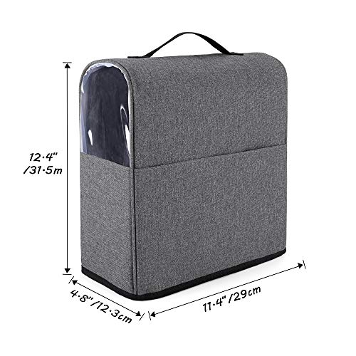 CURMIO Coffee Maker Dust Cover Compatible with Keurig K-Mini and K-Mini Plus, Coffee Making Machine Cover with Pockets for K Cup, Cover Only