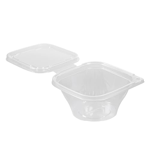 Restaurantware Tamper Tek 8 Ounce Snack Containers 100 Durable Deli Containers - Tamper-Evident Lid Disposable Clear PET Round Containers With Lid For Takeout And Delivery Orders