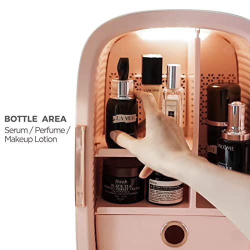 CAYNEL Beauty Mini Fridge 12Liter Smart breathing light display for Skincare& Cosmetics,Breast Milk,Portable Compact Personal Makeup Fridge 100% Freon-Free…