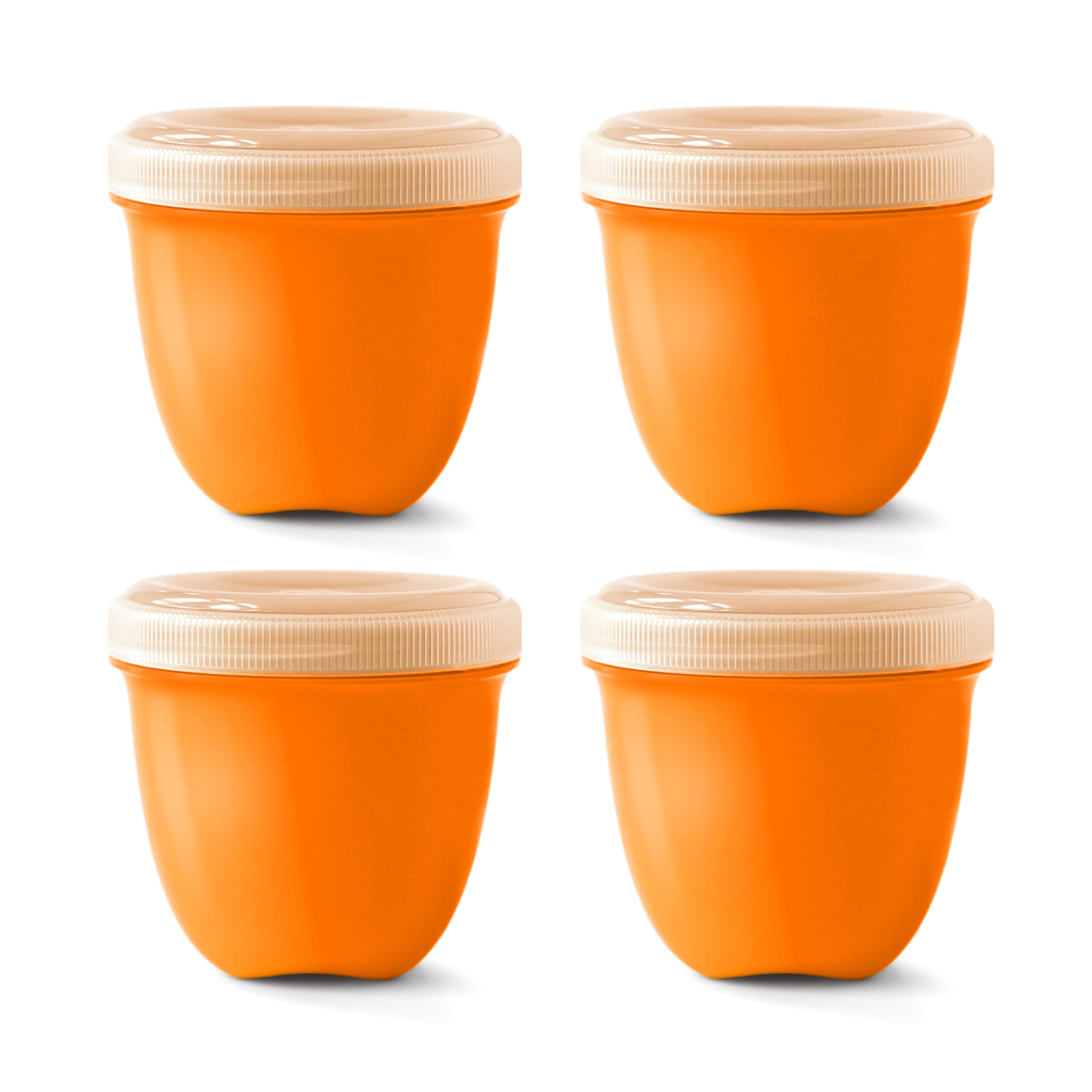 Preserve Mini Food Storage, Orange, 8 oz., Set of 4