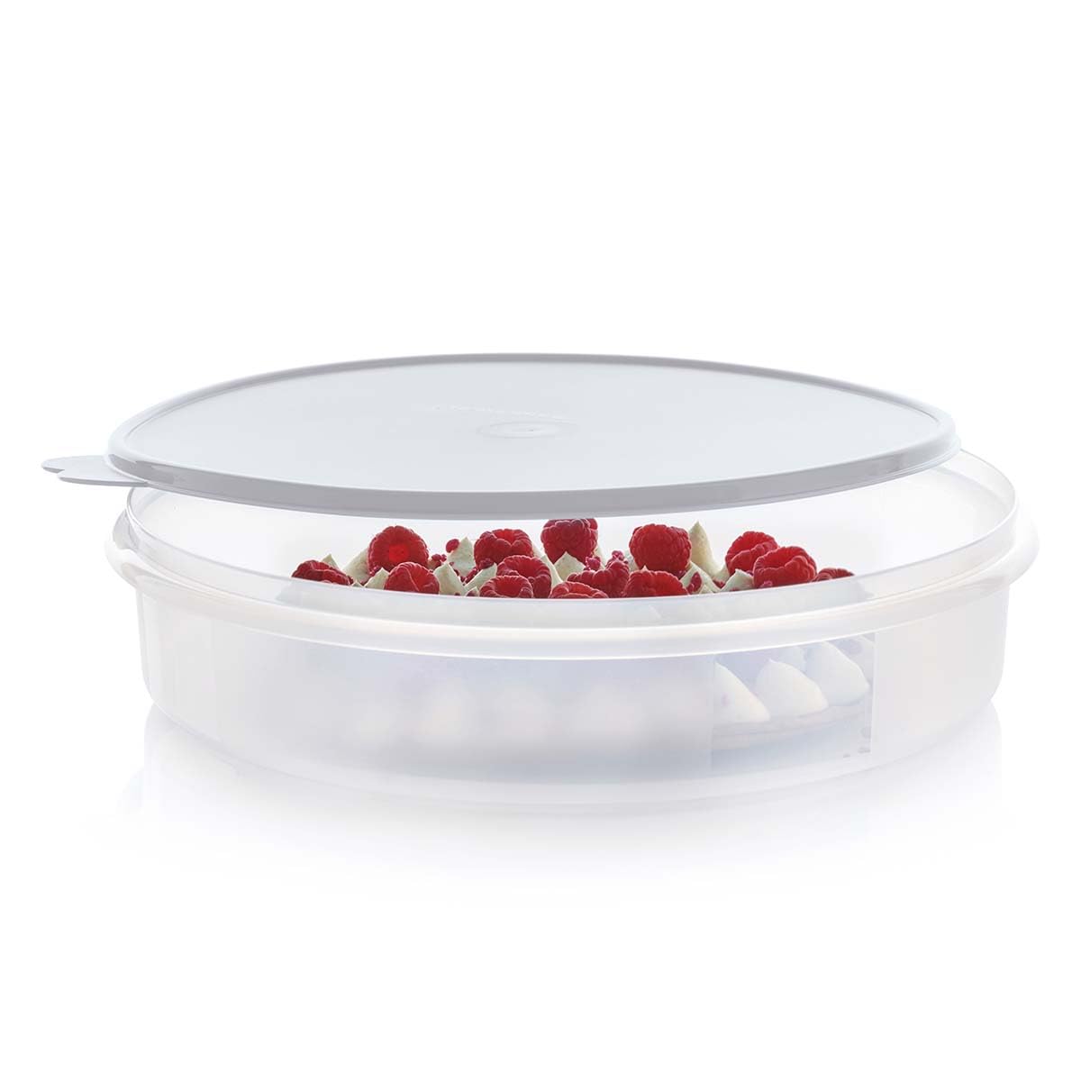 Tupperware 12" Round Container with Seal (Greystone)