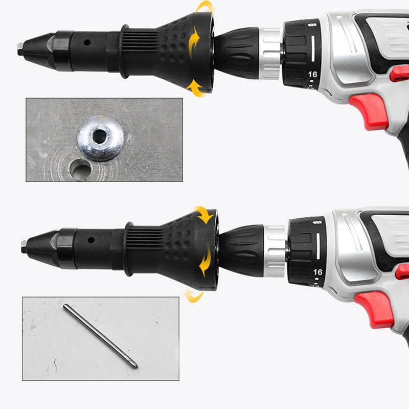 Cordless Rivet Gun Drill Adapter Electric Drill Tool Kit Electric Rivet Nut Riveter Adaptor Insert Nut Hand Power Tool Accessories