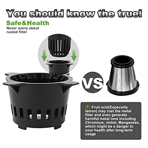 Viesimple Masticating Juicer Cold Press Juicers Machine Easy to Clean Slow Juicer Extractor for Vegetable Fruit Juice Smoothies, Large WIDE 3.15β Turn Over Wide Chute, Quite Low db Juicer Machine