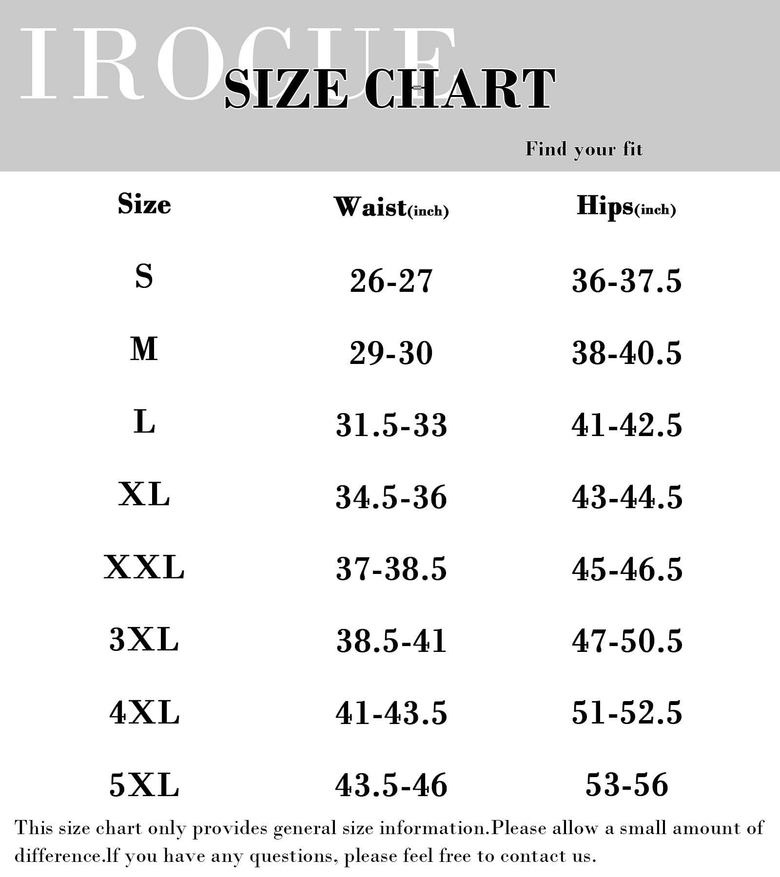 IROCUE High Waisted Underwear Cotton Brief Ladies Panties Full Coverage Breathable Tummy Control Underwear for Women Multipack-L
