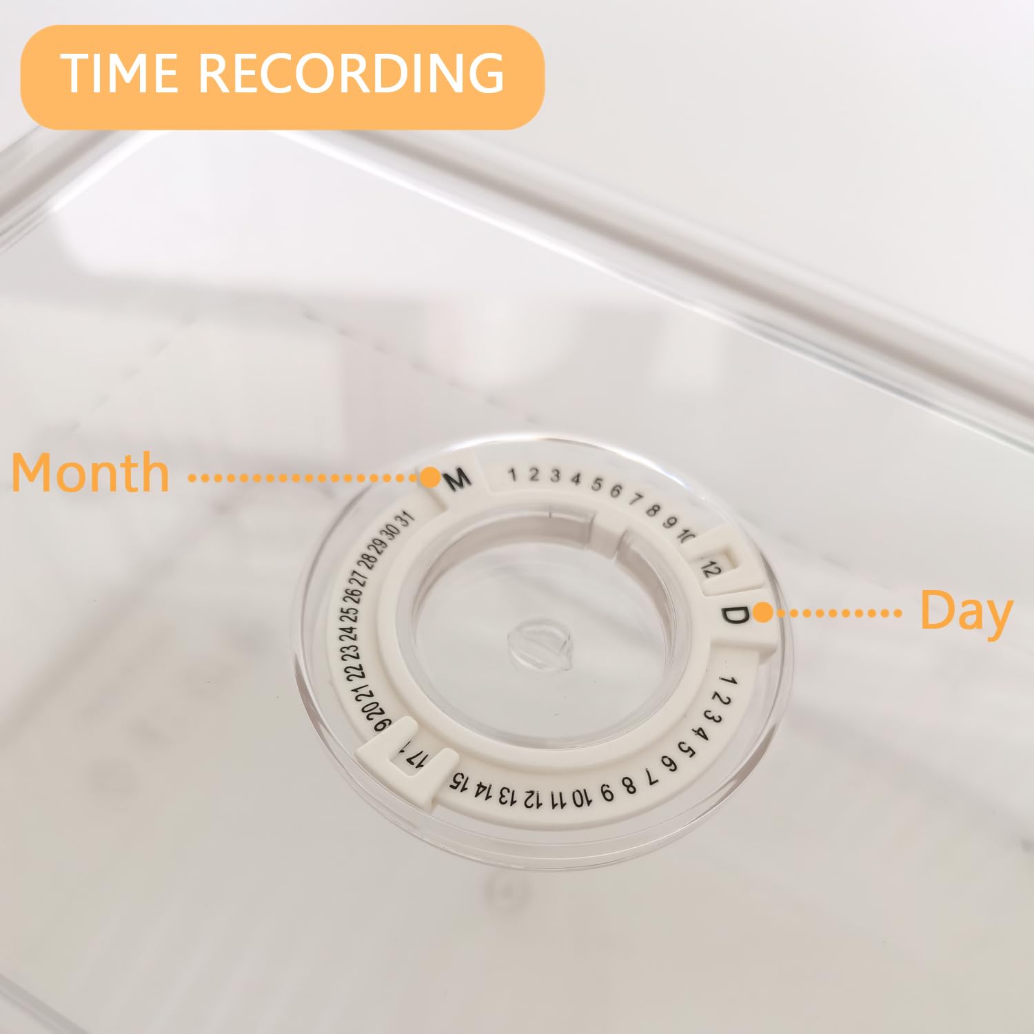 Vellsenne Cheese Container with Airtight Lid and Time Recording - Fridge Cheese Saver