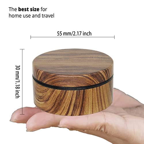 Maisseide 2.17Inch Multipurpose Crusher 2 Pieces,Portable- Manual,Steel Alloy Plus High-Strength Plastic Material (Wood Grain 02)