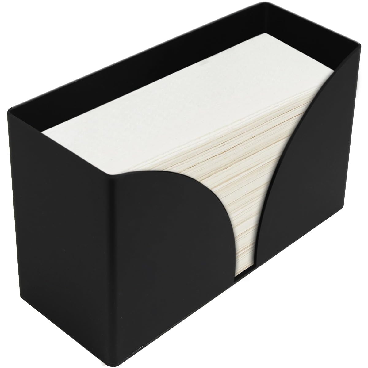 Paper Towel Holder for Bathroom - Acrylic Napkin Holders Great Disposable Hand Towel Tray for Z-Fold, C-Fold, MultiFold Trifold - Bathroom Paper Towel Holder Commercial or Home Use, Black