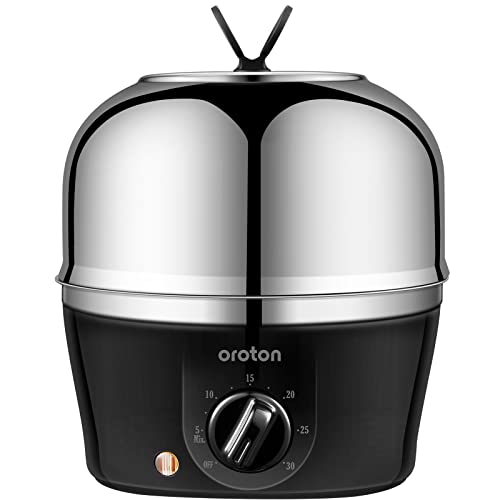 ALL NEW 2022 Oroton 304 stainless steel inside and outside, Rapid Egg Cooker, 9 Egg Capacity Electric Egg Cooker for Hard Boiler Eggs,Poacher Eggs, Scrambled Eggs, Scrambled,Soft,Medium, Hard Boiled with Auto Shut-Off,30 Minutes Timer Settings