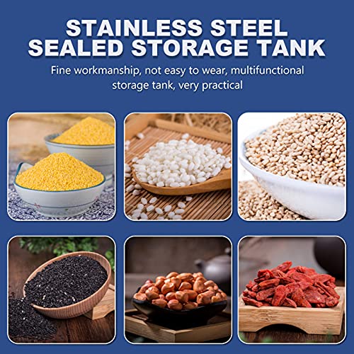 MAGICLULU Visible Kitchen Storage Tank 950ml Stainless Steel Storage Box Dry Food Storage Jar Tea Storage Tank Airtight Canister