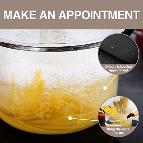 KOCONIC 1600W Infrared Single Burner,Hot Plates for cooking,8 Power Levels&24 Hours Setting,7.8 Inch Ceramic Glass Portable Electric Stove for Home Cooking