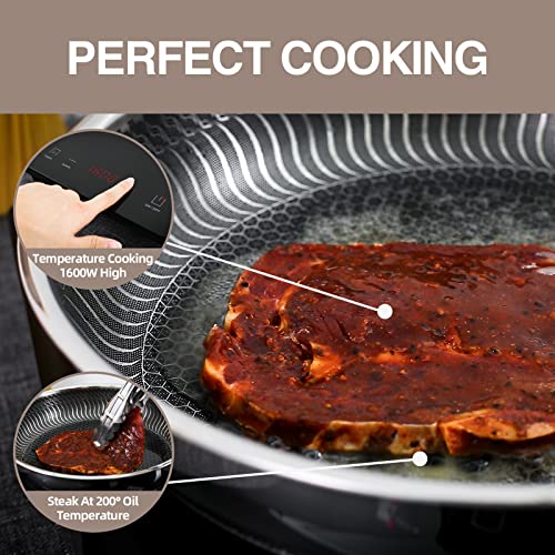 KOCONIC 1600W Infrared Single Burner,Hot Plates for cooking,8 Power Levels&24 Hours Setting,7.8 Inch Ceramic Glass Portable Electric Stove for Home Cooking