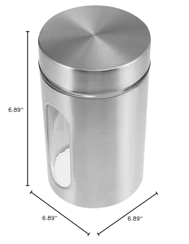 MAGICLULU Visible Kitchen Storage Tank 950ml Stainless Steel Storage Box Dry Food Storage Jar Tea Storage Tank Airtight Canister