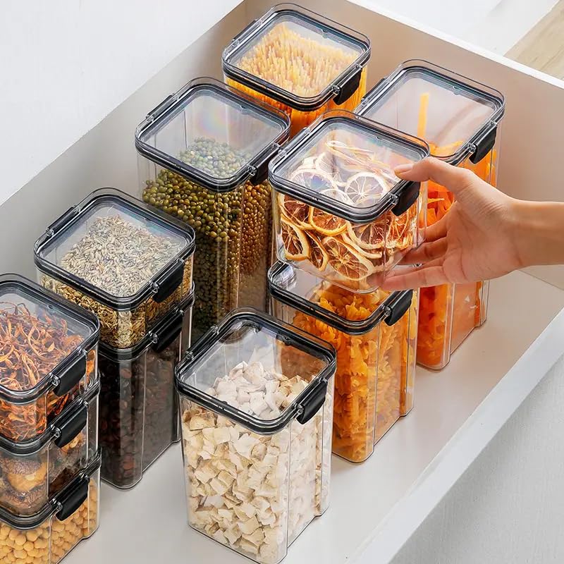 Generic Kitchen Storage Containers BPA Free Plastic Canister Sets food storage containers with lids, PBJ-01