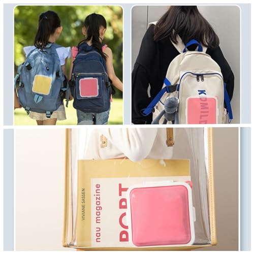 IZKOOKE Sandwich Containers Reusable, Silicone Sandwich Storage with Snap-Off, Sandwich Box for Lunch, BPA Free, Leakproof, Plastic Food Holder (2 Pink)