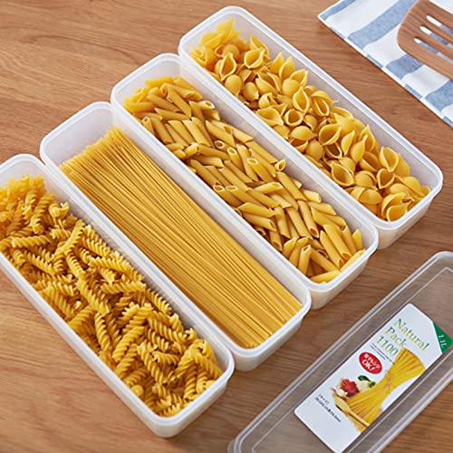3Pcs Pasta Storage Container Plastic Spaghetti Food Storage Box, Noodle Canister With Lid for Spaghetti, Pasta, Noodles, Eggs, Fruits Snacks (3)