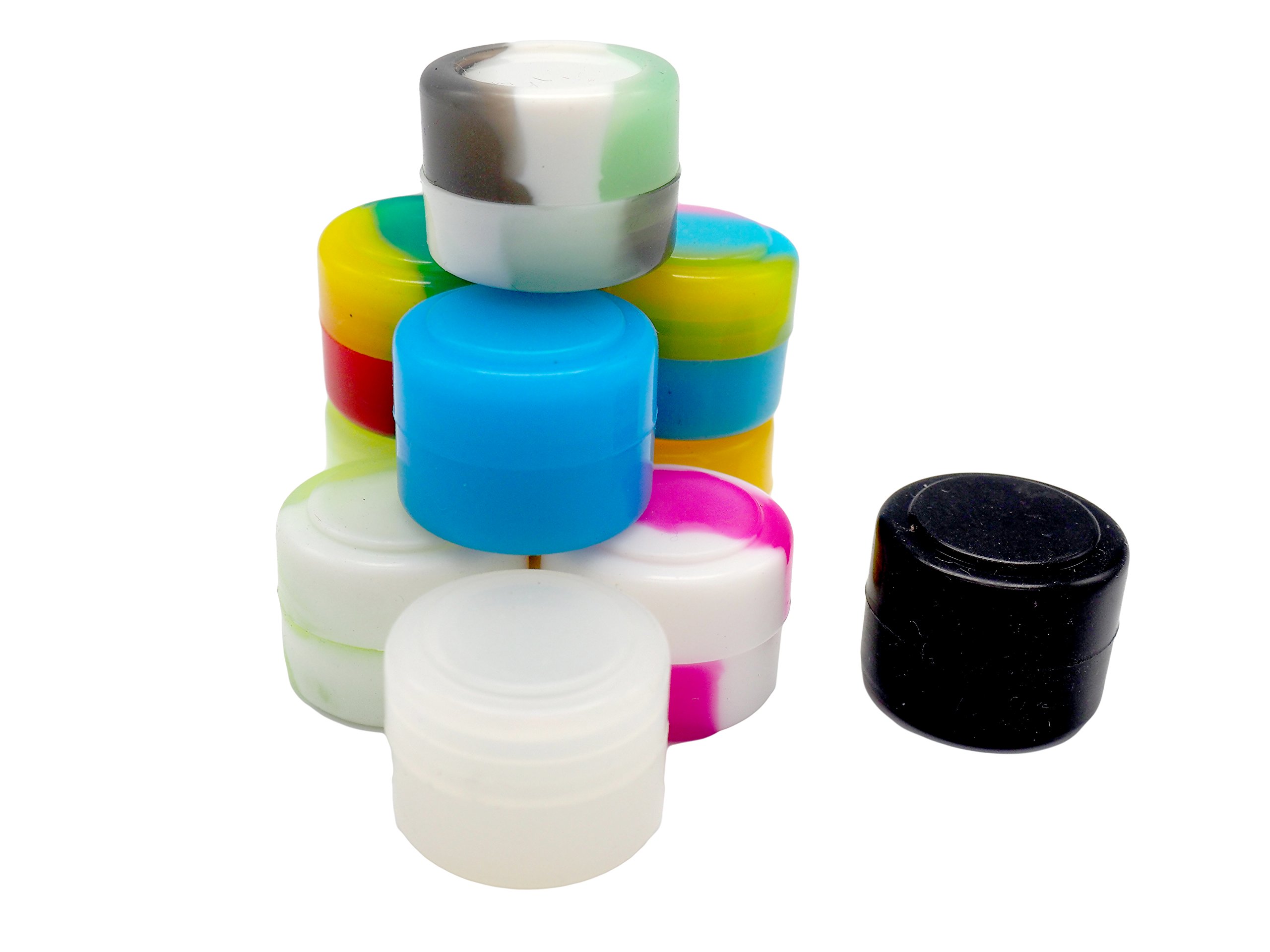 pizety 5ML 50Pcs Silicone Containers Non-Stick Containers Multi Use Storage Reusable Oil Storage Jars