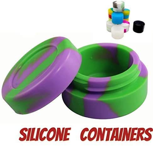 pizety 5ML 50Pcs Silicone Containers Non-Stick Containers Multi Use Storage Reusable Oil Storage Jars