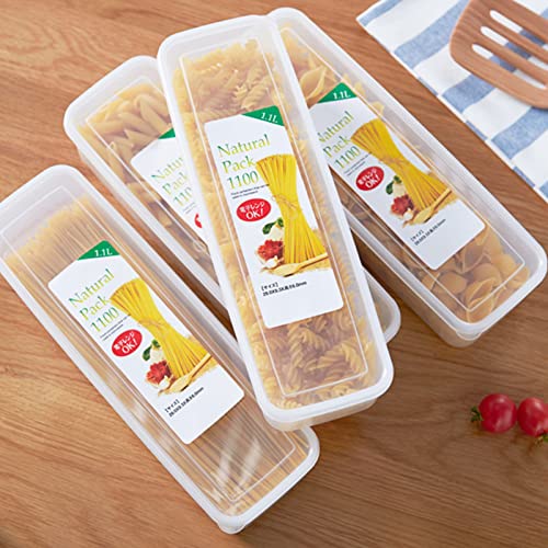3Pcs Pasta Storage Container Plastic Spaghetti Food Storage Box, Noodle Canister With Lid for Spaghetti, Pasta, Noodles, Eggs, Fruits Snacks (3)