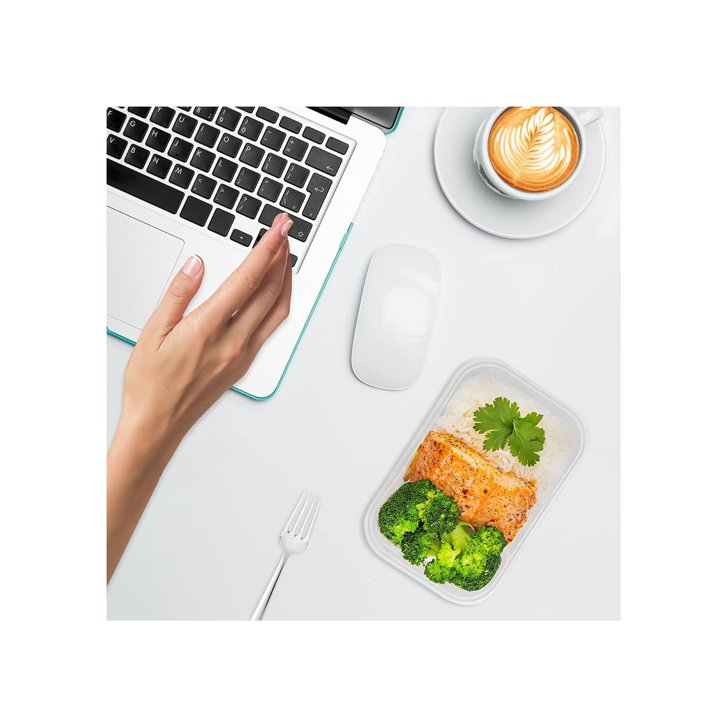 FAMASTON Food Storage Containers Rectangular with Lids 16oz Freezer Deli Cups BPA-Free Leakproof Clear Takeout Container Meal Prep Microwavable, Airtight Lids - 12 Pack