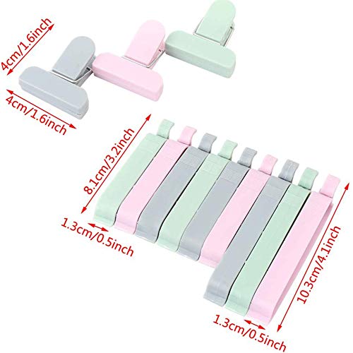 TAMOSH 12 Pcs Sealing Chips Food Bag Storage Clips Colorful for Snack and Tea Bags Sandwich Kitchen Clips Potato Chips Sturdy