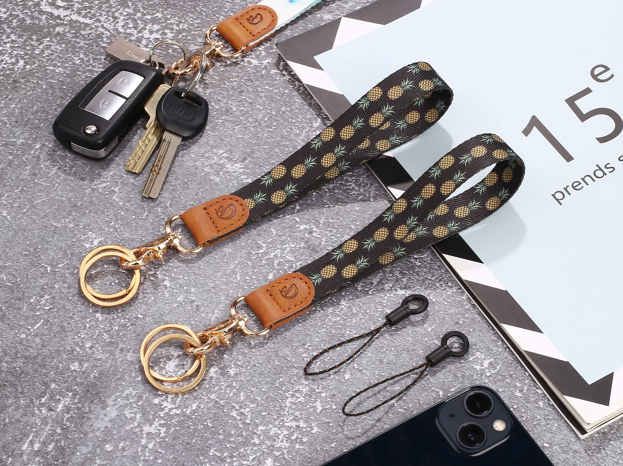 Doooze Wristlet Keychain, Wrist Lanyard Key Chain, Car Keychain Hand Strap, Cell Phone lanyards Key Chain Holder