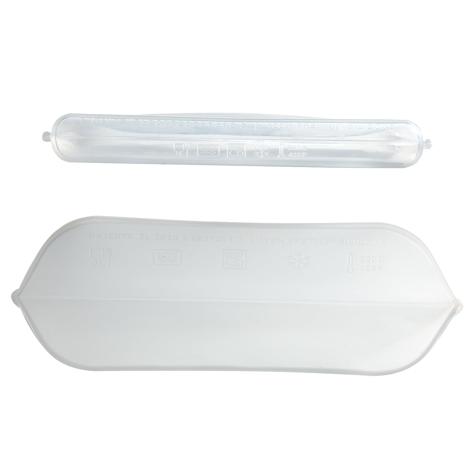 LILY & EDITH Reusable Silicone Bag for Snack/Lunch - Leakproof, Airtight, Dishwasher & Microwave & Freezer Safe, Sous Vide, Lightweight, Portable, Multi-functional (White Penguin, 800ml)