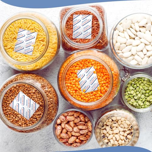 BELLE KR 200cc Oxygen Absorbers for Food Storage - 100 Pcs (5pcs Per Pack) with Indicator - Oxygen Absorbers for Maximum Freshness, Flavor Preservation & Extended Shelf Life