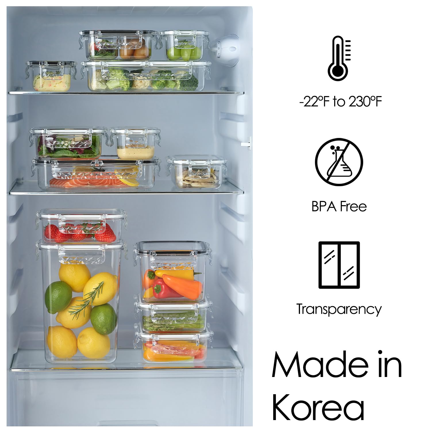 gotman Airtight Food Storage ContainerWith Lid (42.3 OZ) BPA-Free | Meal Prep | Microwave, Freezer and Dishwasher Safe | Leak-Proof | Kitchen Fridge Organizer Boxes | lids airtight sealing