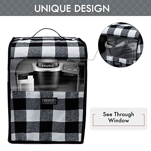 BAGSPRITE Coffee Maker Dust Cover Compatible with Keurig K-Classic and K-Select, Coffee Making Machine Cover with Pockets for K Cup, Cover Only