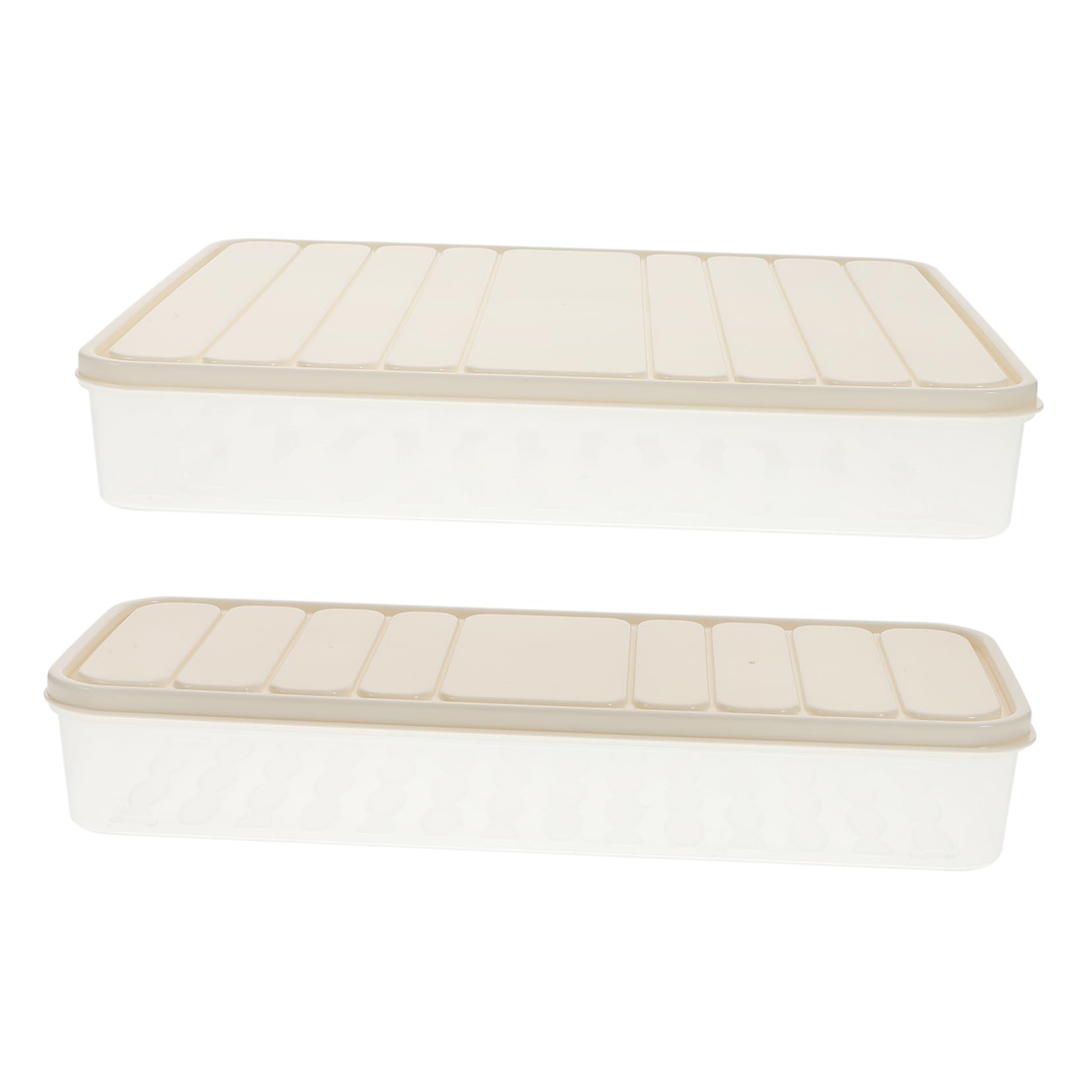 KICHOUSE 2Pcs Transparent Plastic Food Storage Containers for Refrigerator Organization Versatile Fridge Boxes Kitchen Food Storage Bins Refrigerator Organizer