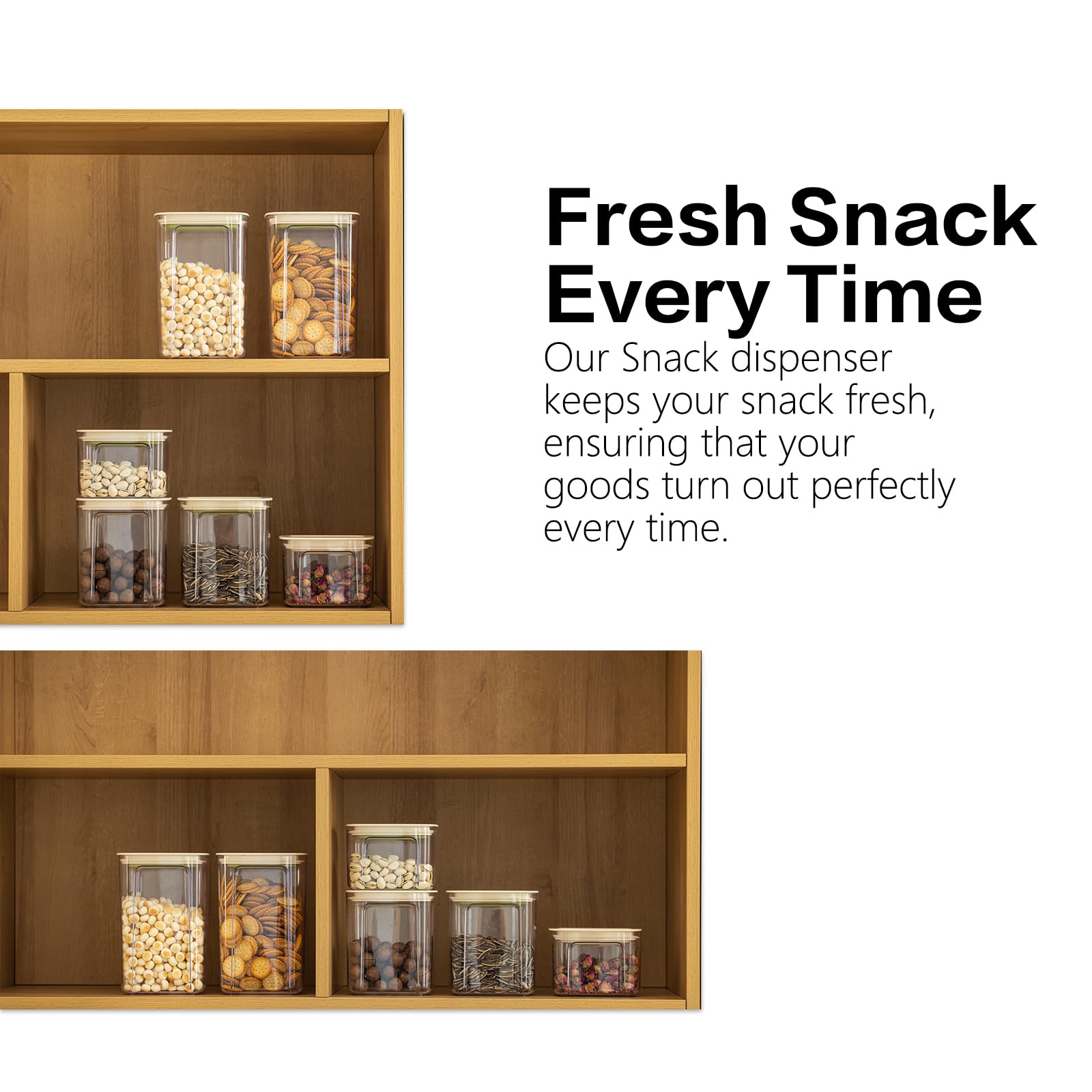 LivLab 600ML Storage Container Bin Rice Dispenser Food Cereal Container Bins Household (0.6L)