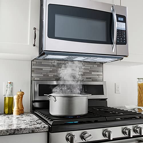 Over The Range Microwave 30 Inch with Vent, 1.6 Cu. Ft. Rangetop Microwave with Sensor Cook in Smudge-Proof Stainless Steel