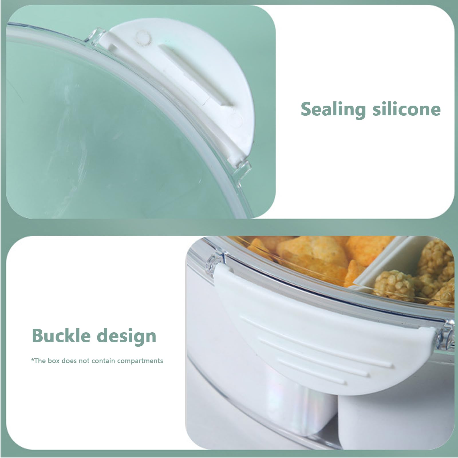 ATRDTO 11inch Food Storage Container with Lid -Pie Keepers Clear Plastic Food Storage Containers Holds 9~10Inch Cakes Pies Pastries (White 1pc)
