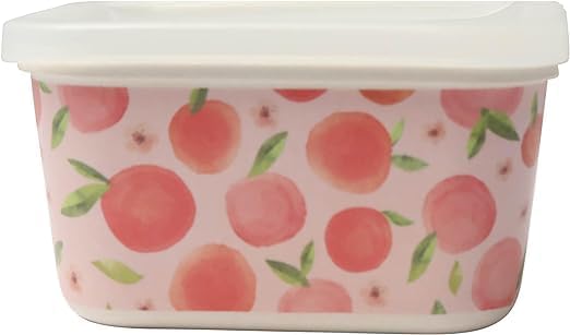 Forest & Twelfth Bamboo Food Storage Containers – Reusable, Eco Friendly, Organic Bamboo Meal Bins with Airtight Lids – Durable Kitchenware, Sustainable Lunch Boxes, Set of 3 (Peaches)