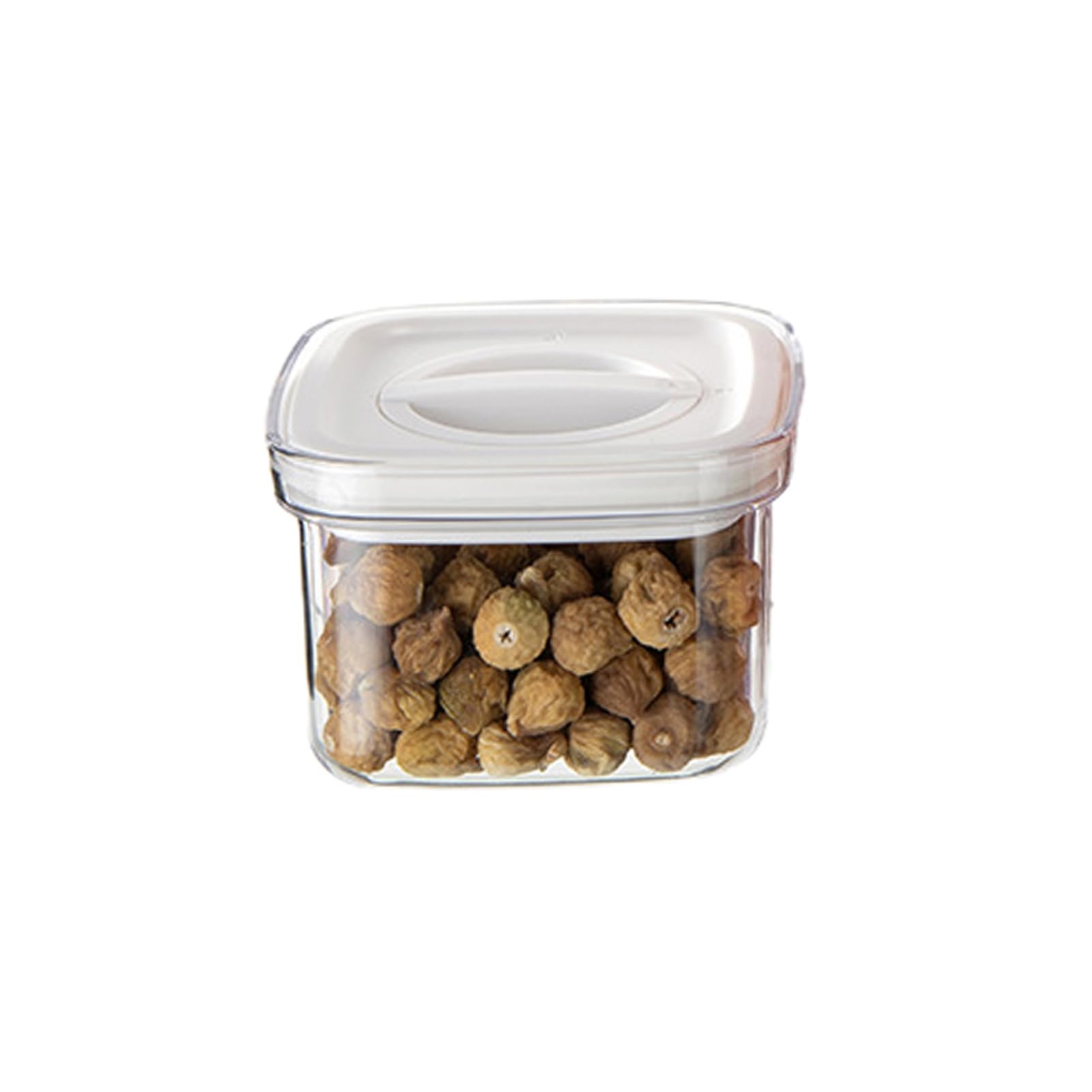 jyibinee Cereal Storage Box, Large Capacity Transparent Sealed Food Container, Airtight Food Storage Container Sealed Storage Tank for Kitchen Black 600ML