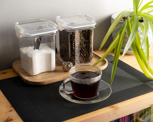 Indestructible Storage Tritan Modular Plastic Containers, 6-Piece (1.1 Qt/1.0L/4.2 Cups) - BPA Free, Airtight, Pantry Organization, Kitchen Storage, Lifetime Promise, Microwave Safe, Dishwasher Safe