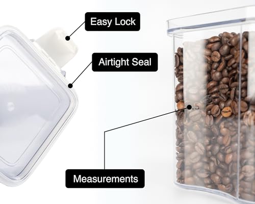 Indestructible Storage Tritan Modular Plastic Containers, 6-Piece (1.1 Qt/1.0L/4.2 Cups) - BPA Free, Airtight, Pantry Organization, Kitchen Storage, Lifetime Promise, Microwave Safe, Dishwasher Safe