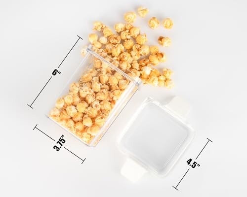 Indestructible Storage Tritan Modular Plastic Containers, 6-Piece (1.1 Qt/1.0L/4.2 Cups) - BPA Free, Airtight, Pantry Organization, Kitchen Storage, Lifetime Promise, Microwave Safe, Dishwasher Safe