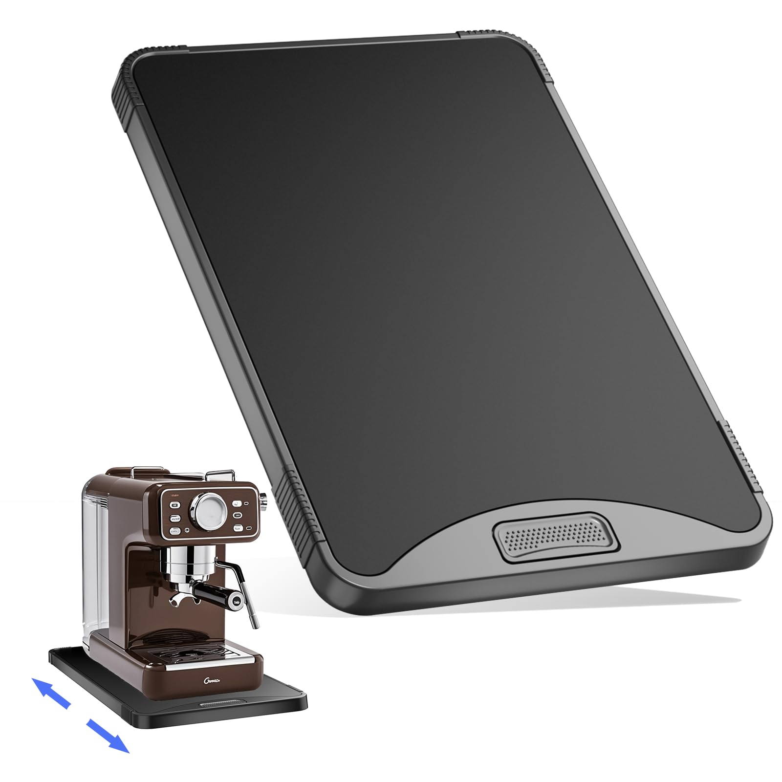 KEINE MARKE Kitchen countertop Sliding Tray: Coffee Machine Sliding Tray, Kitchen Appliance Tray | Save Space | Organize countertop Tray(10.3'' W × 15.4''D)