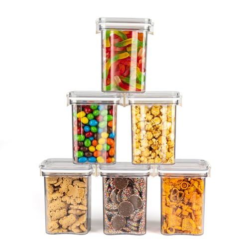 Indestructible Storage Tritan Modular Plastic Containers, 6-Piece (1.1 Qt/1.0L/4.2 Cups) - BPA Free, Airtight, Pantry Organization, Kitchen Storage, Lifetime Promise, Microwave Safe, Dishwasher Safe