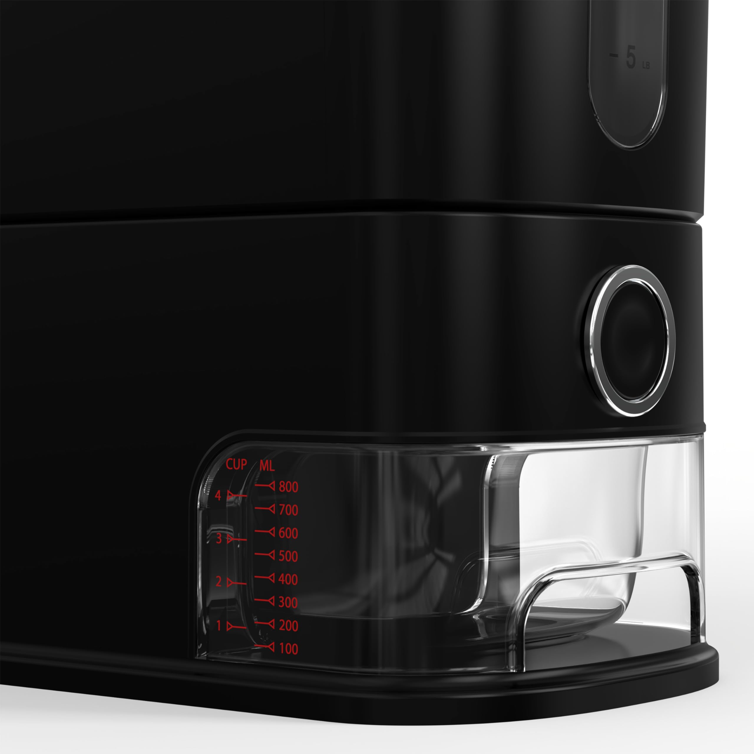 Retail Blade Rice Dispenser - 26.5 lbs Rice Storage Container with Measuring Cup, Rice Scoop & Sponge – Large Cereal Grain Bucket with Scale for Kitchen Pantry Organization, BPA-free, Airtight (Black)