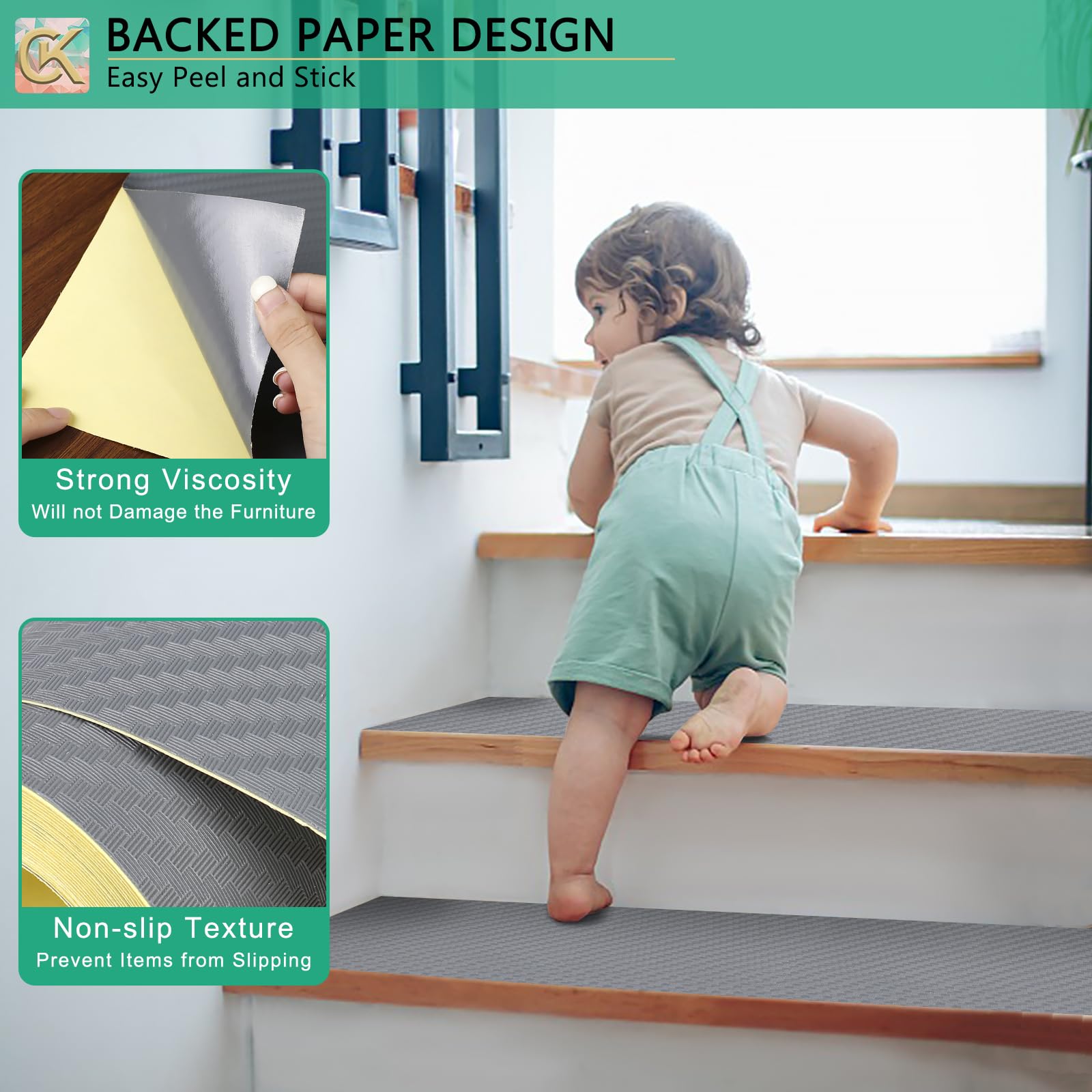 Self-Adhesive Shelf Liner Kitchen Liner, Waterproof Backed Paper Easy Peel and Stick Contact Liner Without Residue for Decor Your Desk Surface, Kitchen Countertops (Silver, 11.8 x 118.1 inches)