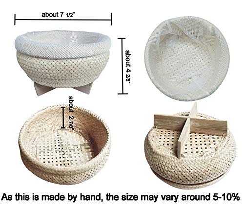 Plai Na Thai Sticky Rice Basket Steamer Bamboo for Pot Electric Cooker Asian Food