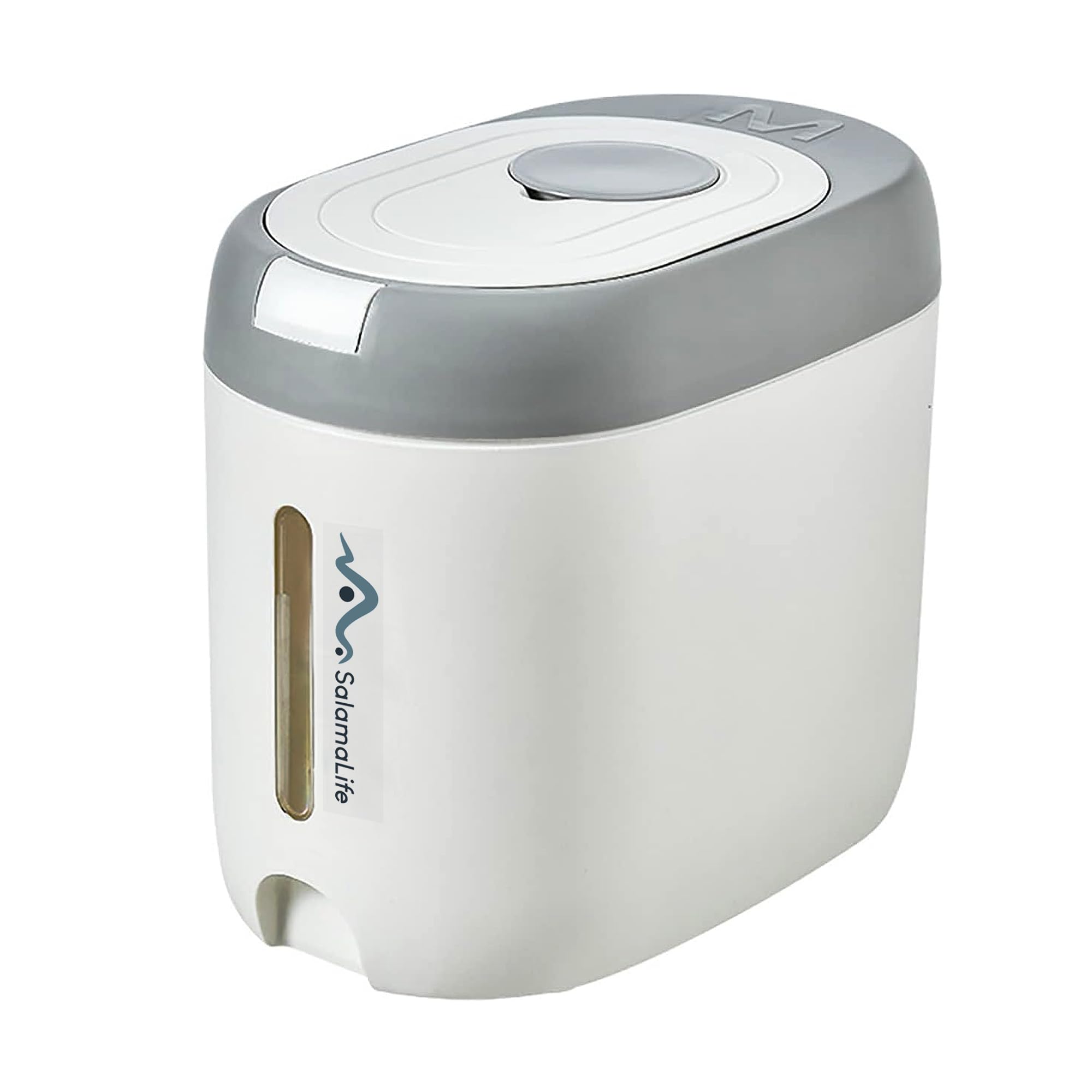 SalamaLife Airtight Food Storage Multi-Purpose Plastic Container with Lids -22 lbs Bucket, Rice dispenser & sugar container-dog food storage, Cereal & Grain Storage- White/Grey
