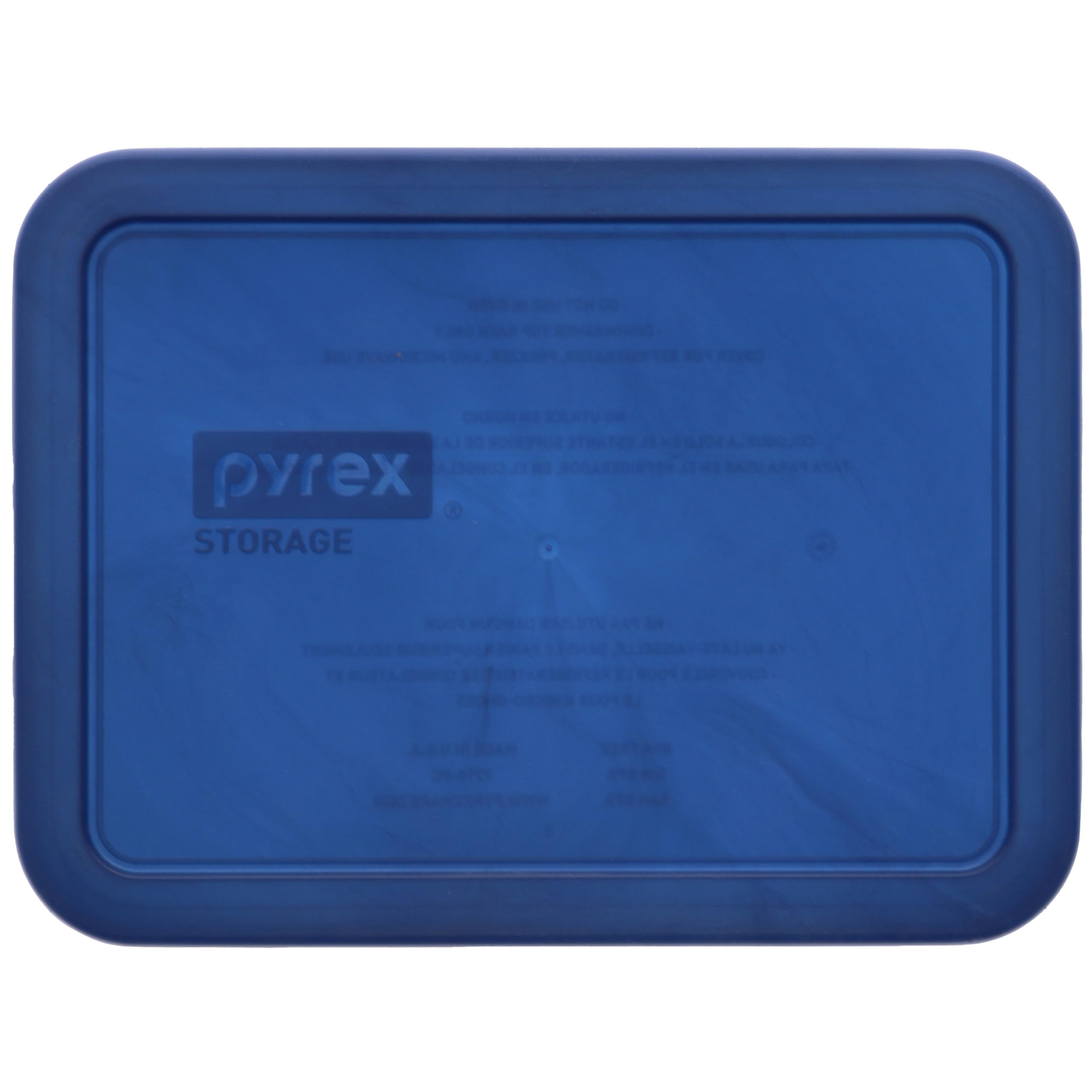 Pyrex 7210-PC-TR 3-Cup Translucent Marbled Blue Replacement Food Storage Lid - Made in the USA