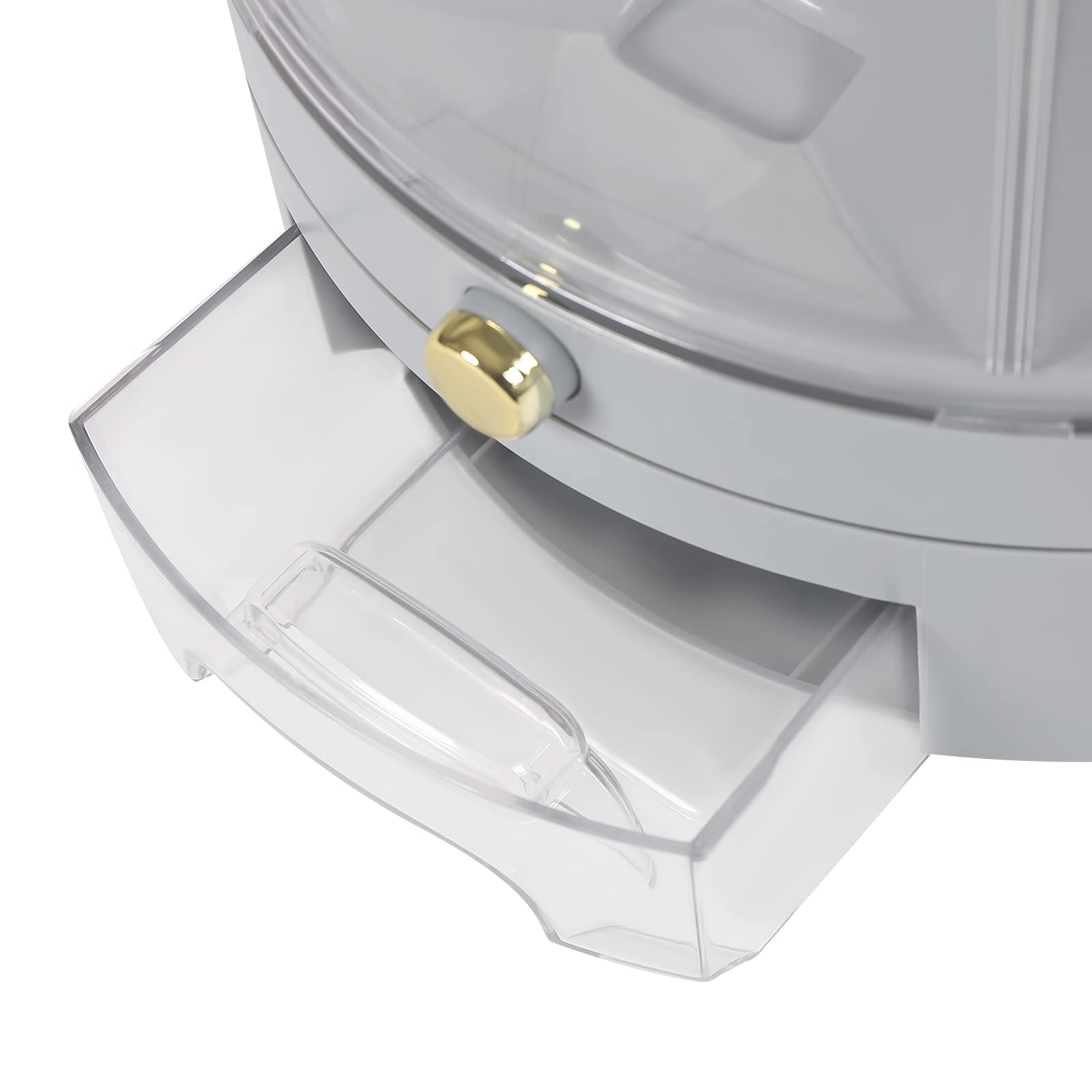 LUGBING One-Click Rice Output Food Containers, 360° Rotatable Grain Separate Storage Box 6 Grid Household Kitchen Storage Container for Rice, Beans, Grains Rotating Rice Dispenser